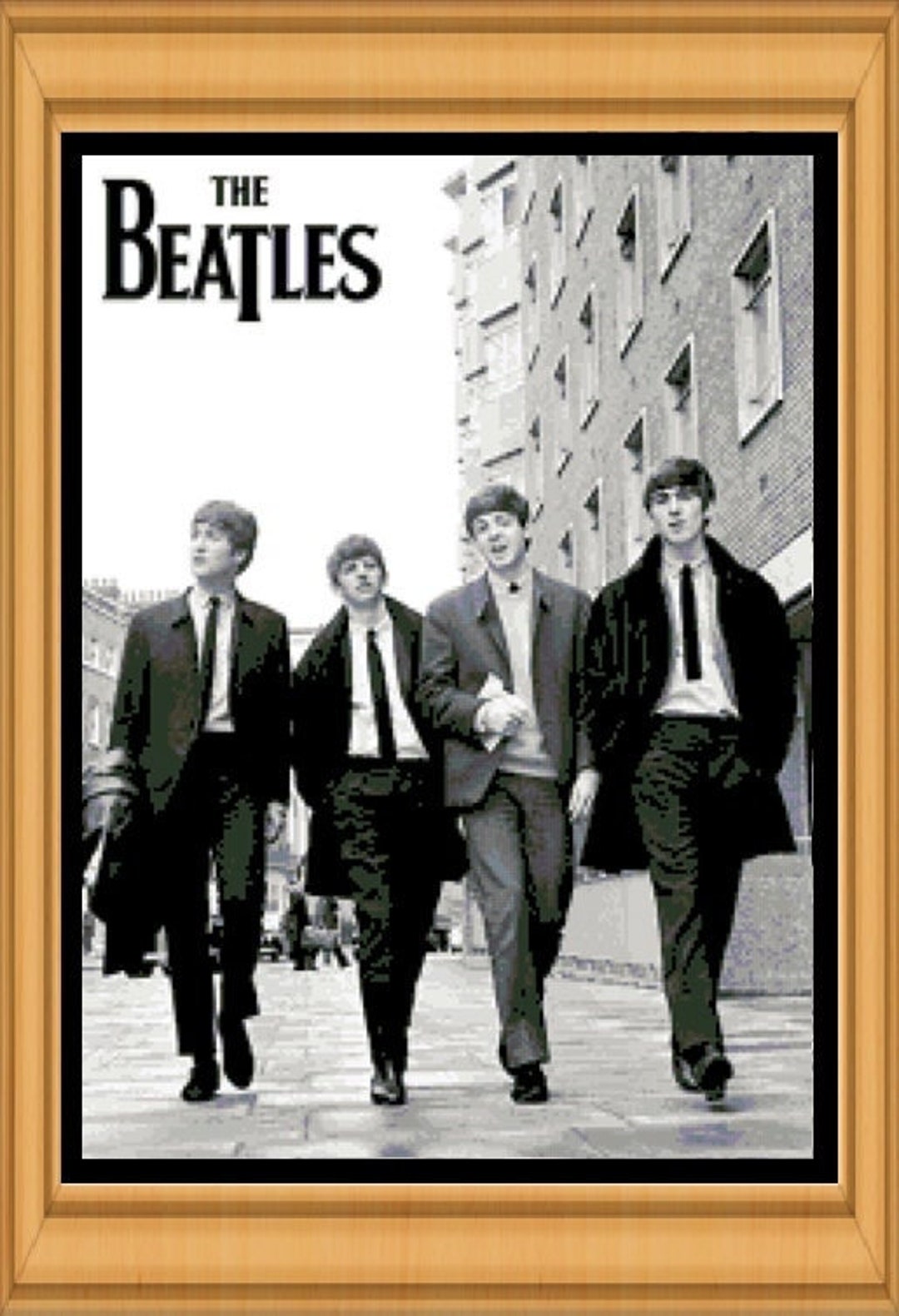 The Beatles Cross Stitch PATTERN, Rug Hooking Plastic Canvas ...