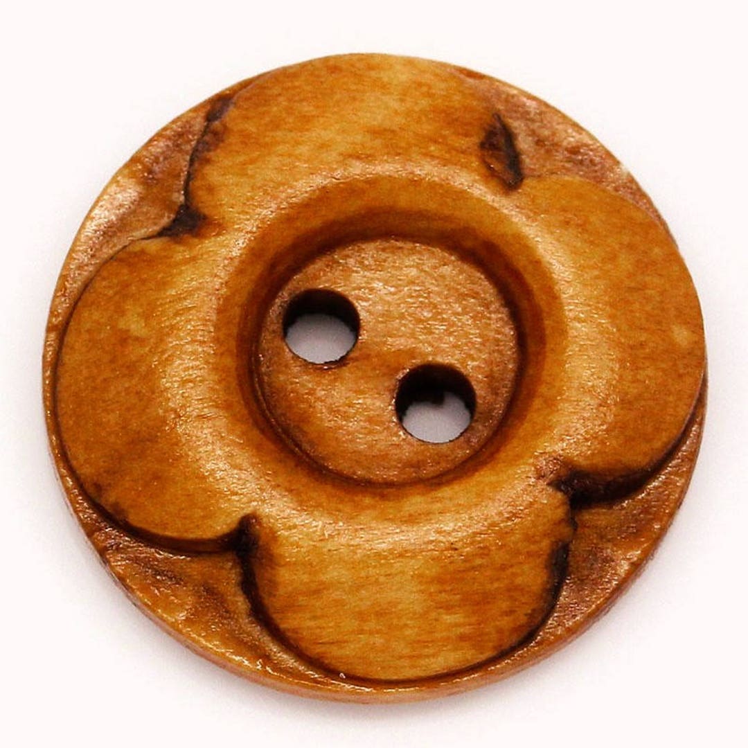 6 Wood Buttons 20mm Wooden Button Sewing Knitting - Etsy