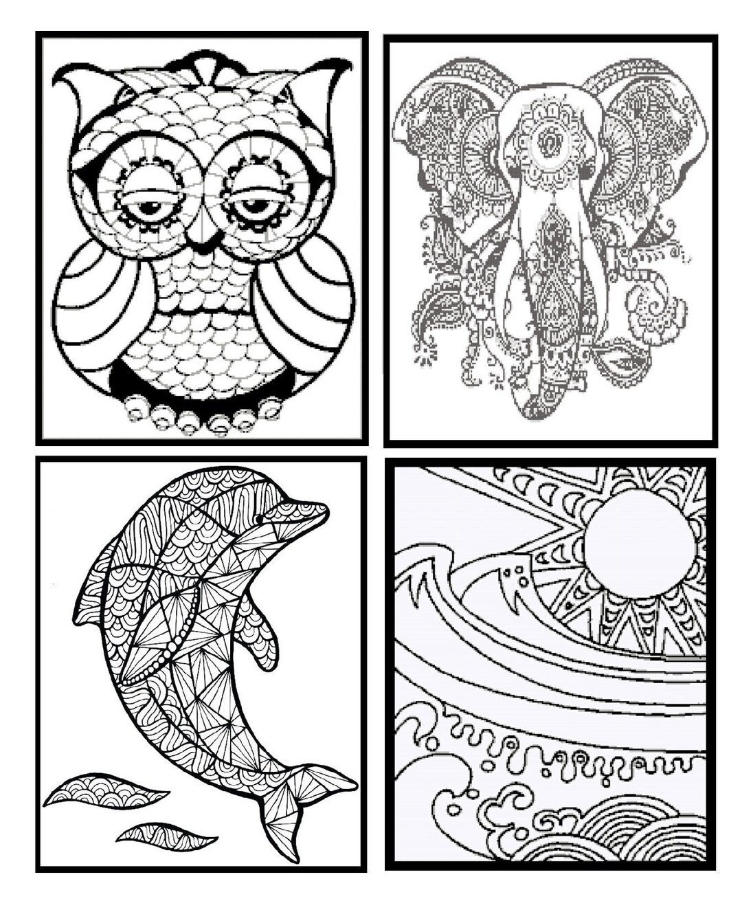 4 Color Me PATTERNS for Cross Stitch-rug Hooking-plastic Canvas ...