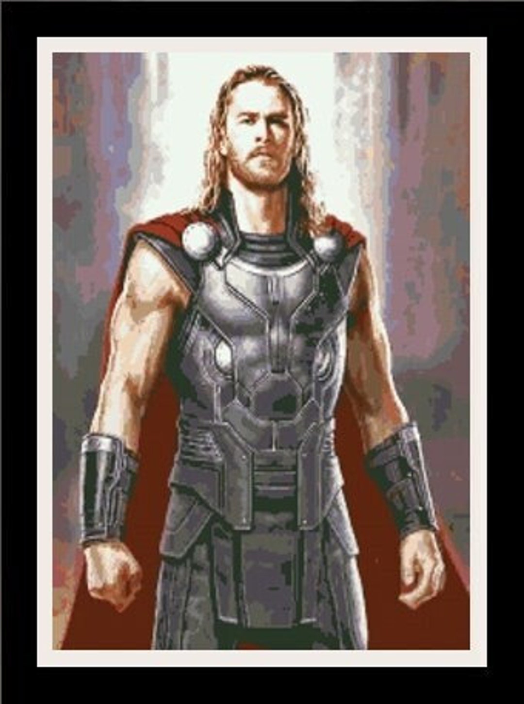 Thor Odinson PATTERN for Counted Cross Stitch-rug Hooking-plastic ...