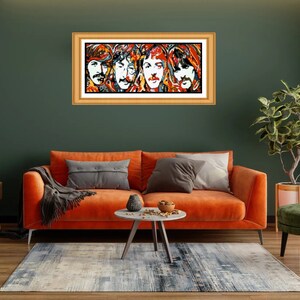 The Beatles Pattern-counted Cross Stitch-rug Hooking-plastic Canvas ...