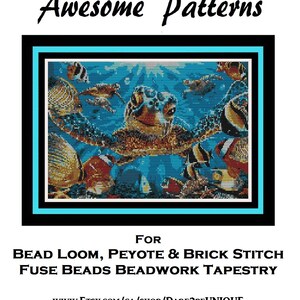 Sea Turtle BEADWORK PATTERNS, Perler Bead Loom Brick Peyote Stitch ...