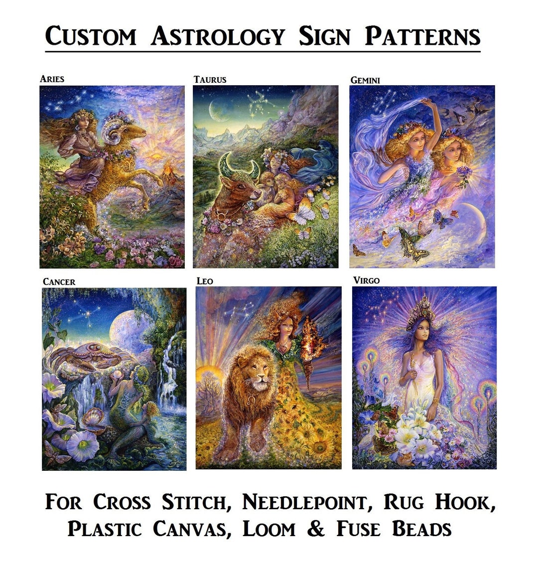 Astrology Patterns-cross Stitch Pattern-rug Hook-plastic Canvas ...