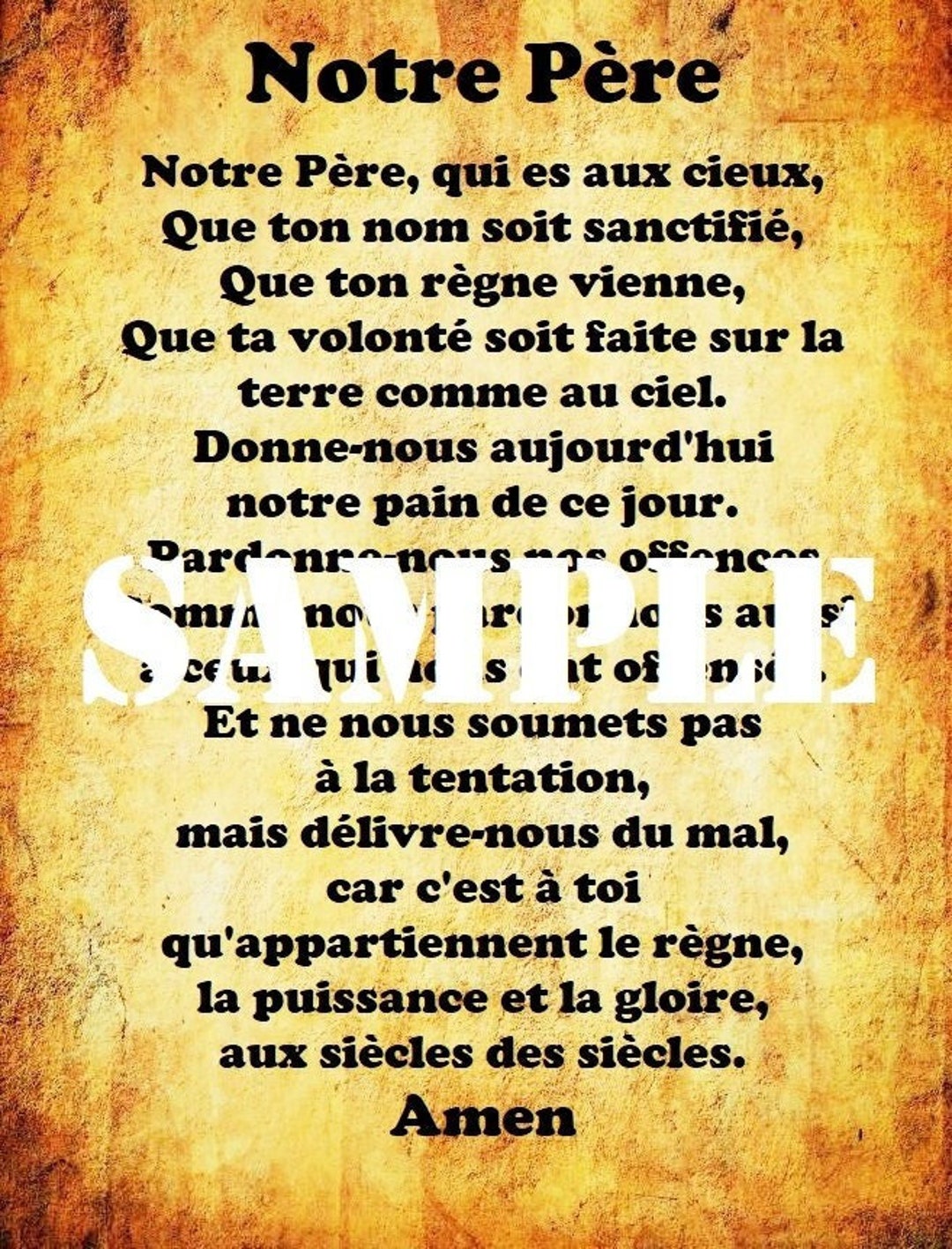 Notre Pere Prayer PRINTABLE Cross Stitch PATTERN Plastic - Etsy Ireland