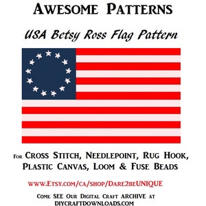 Flag PRINTABLE Cross Stitch PATTERN - Etsy