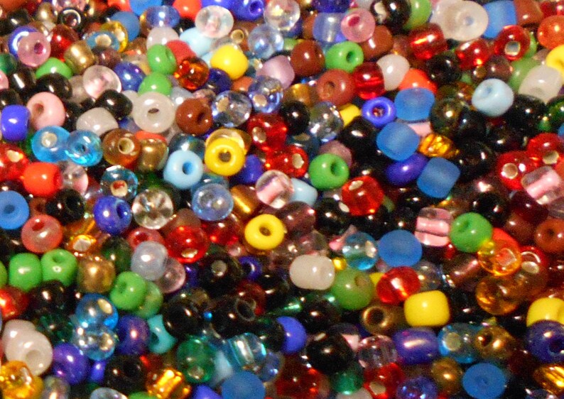 350 Rainbow Glass Beads 25g Bulk Beads 60 Jumbo 4mm Seed Etsy