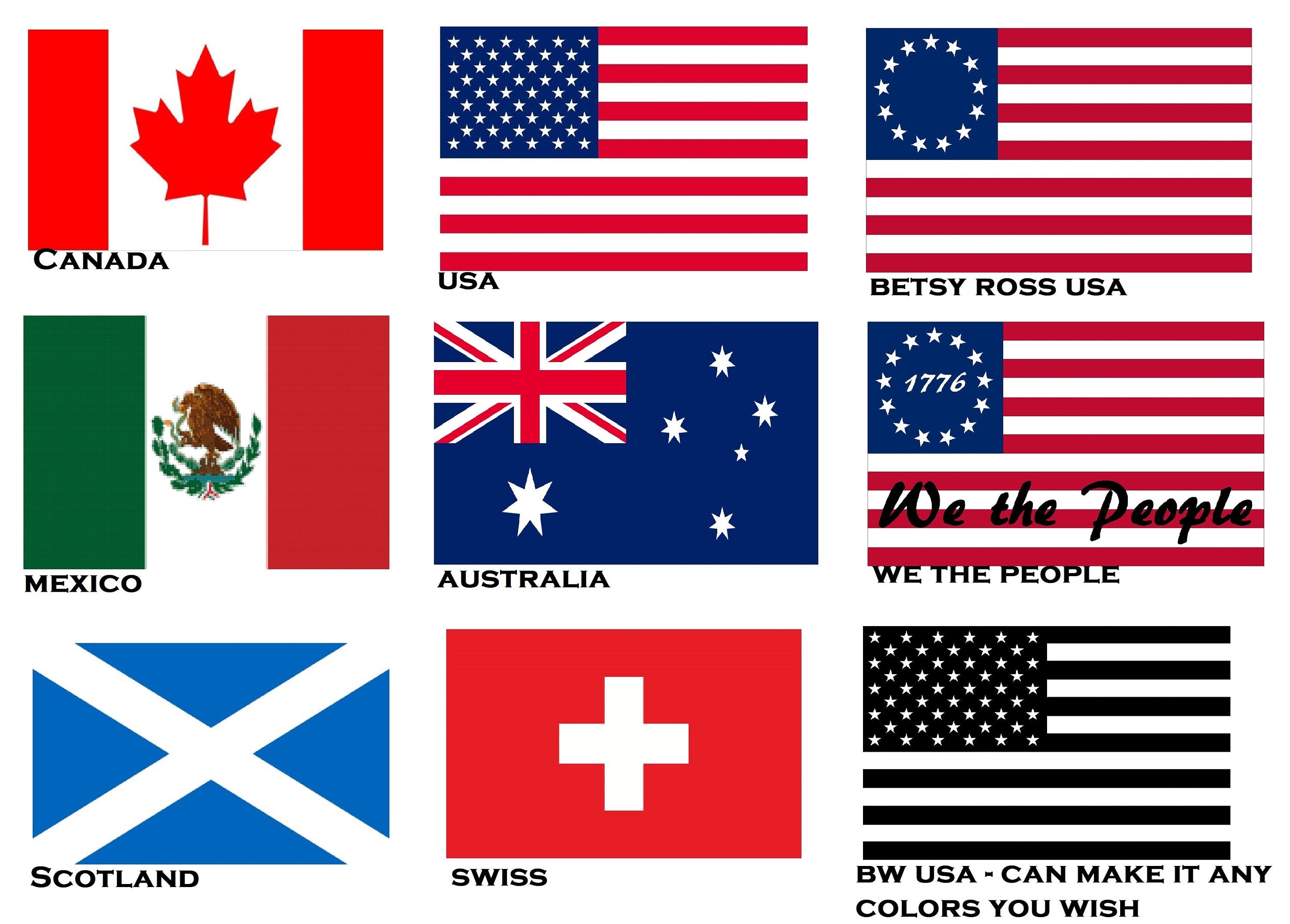 Flag PRINTABLE Cross Stitch PATTERN - Etsy