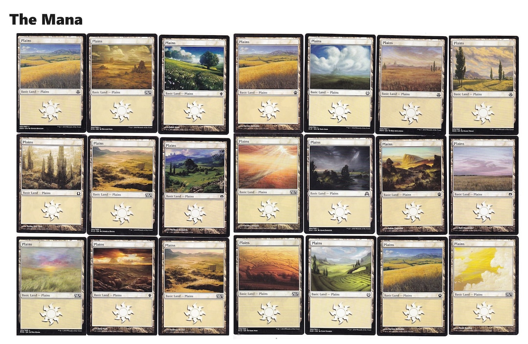 MAGIC 25 Card MANA Packs-mtg Basic Land Cards-pick Your Color-vintage ...