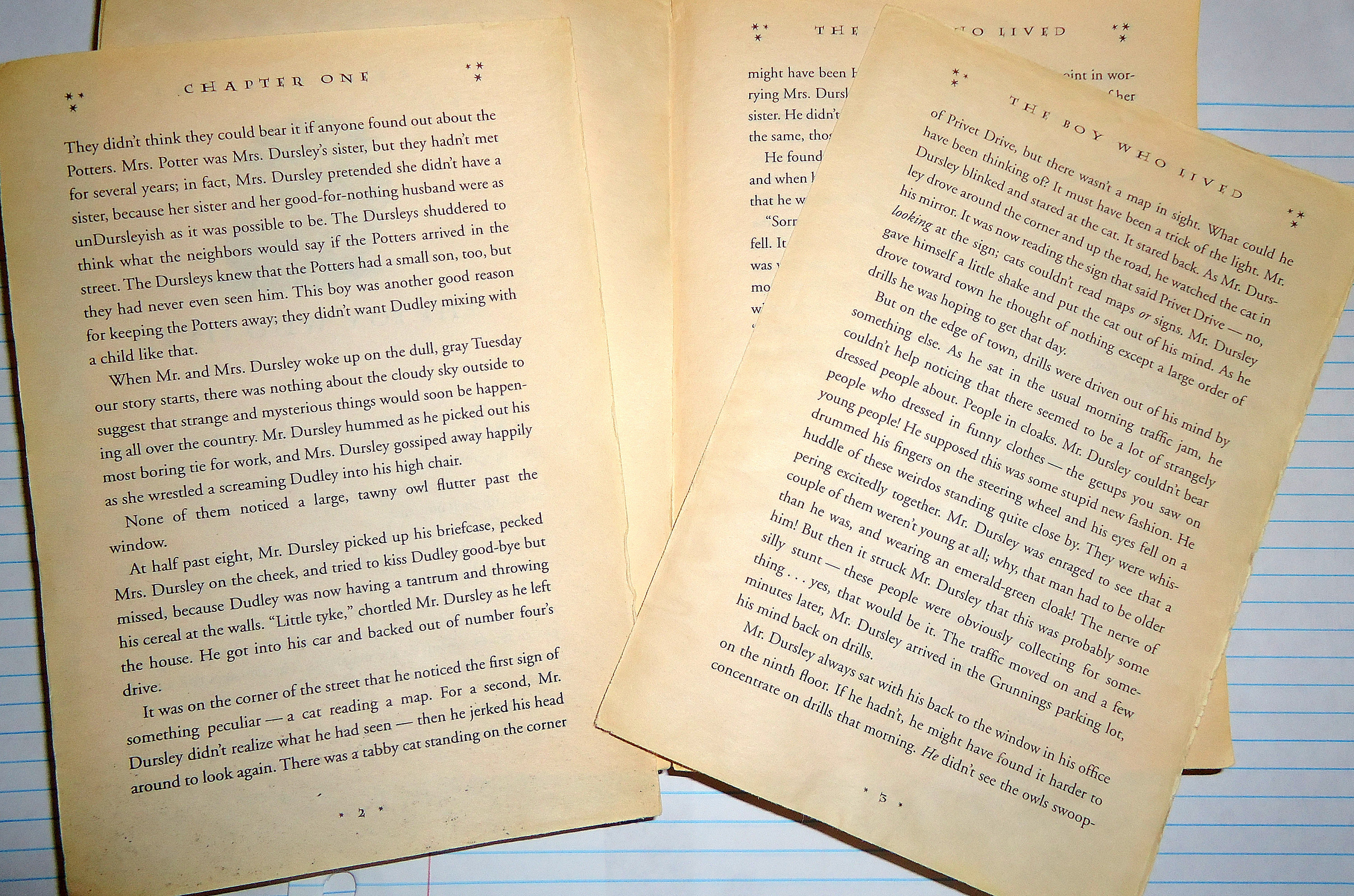 Harry Potter Book Pages