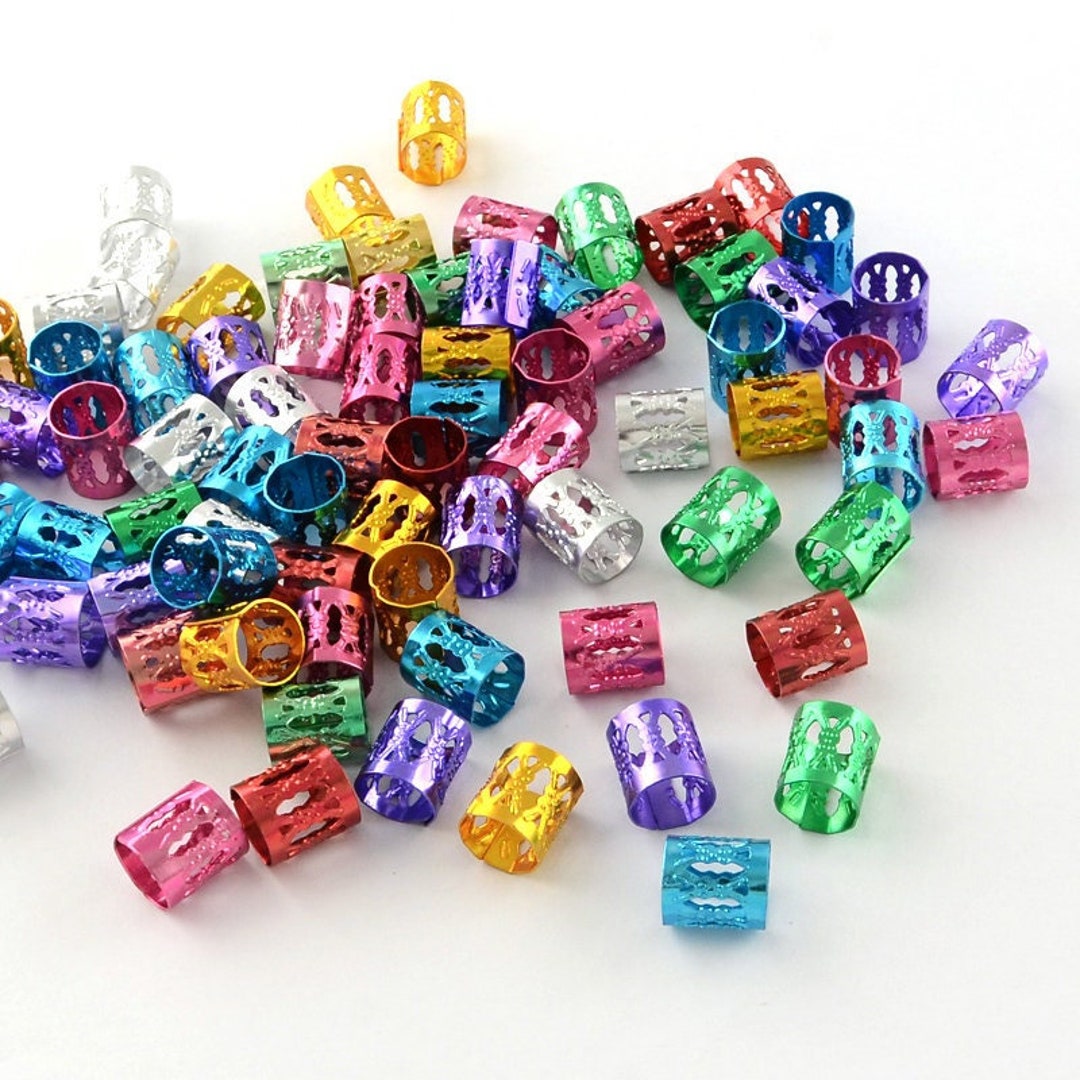 10 OPENABLE Loc Beads-rainbow Braid + Dreadlock Hair Jewelry-dread ...