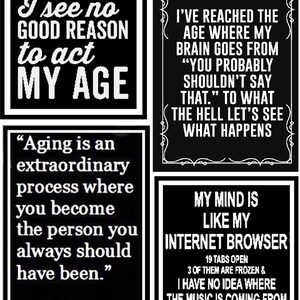 4 FUNNY Aging Patterns-cross Stitch-rug Hook-plastic Canvas-needlepoint ...