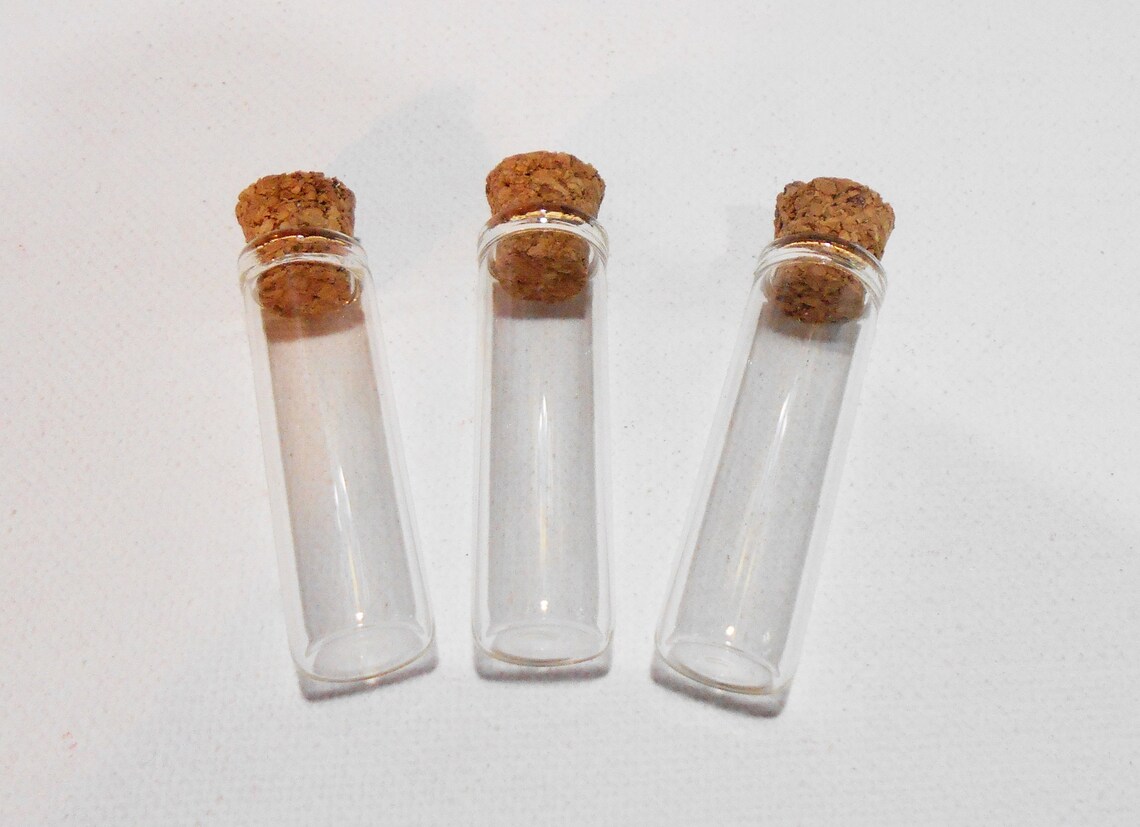 Mini Glass Vials With Real Corks 3 Pack 3ml Glass Potion - Etsy