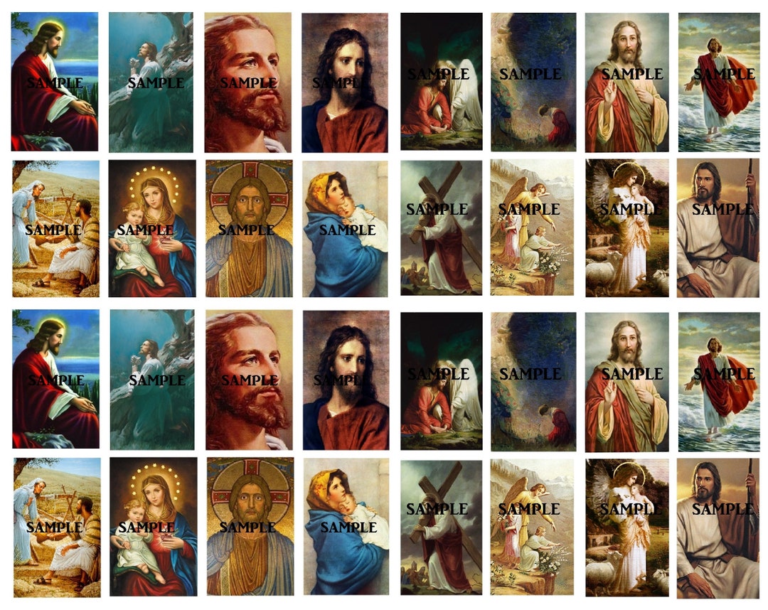 96pcs Vintage Jesus COLLAGE Kit, Scrapbooking Journal Paper Ephemera ...