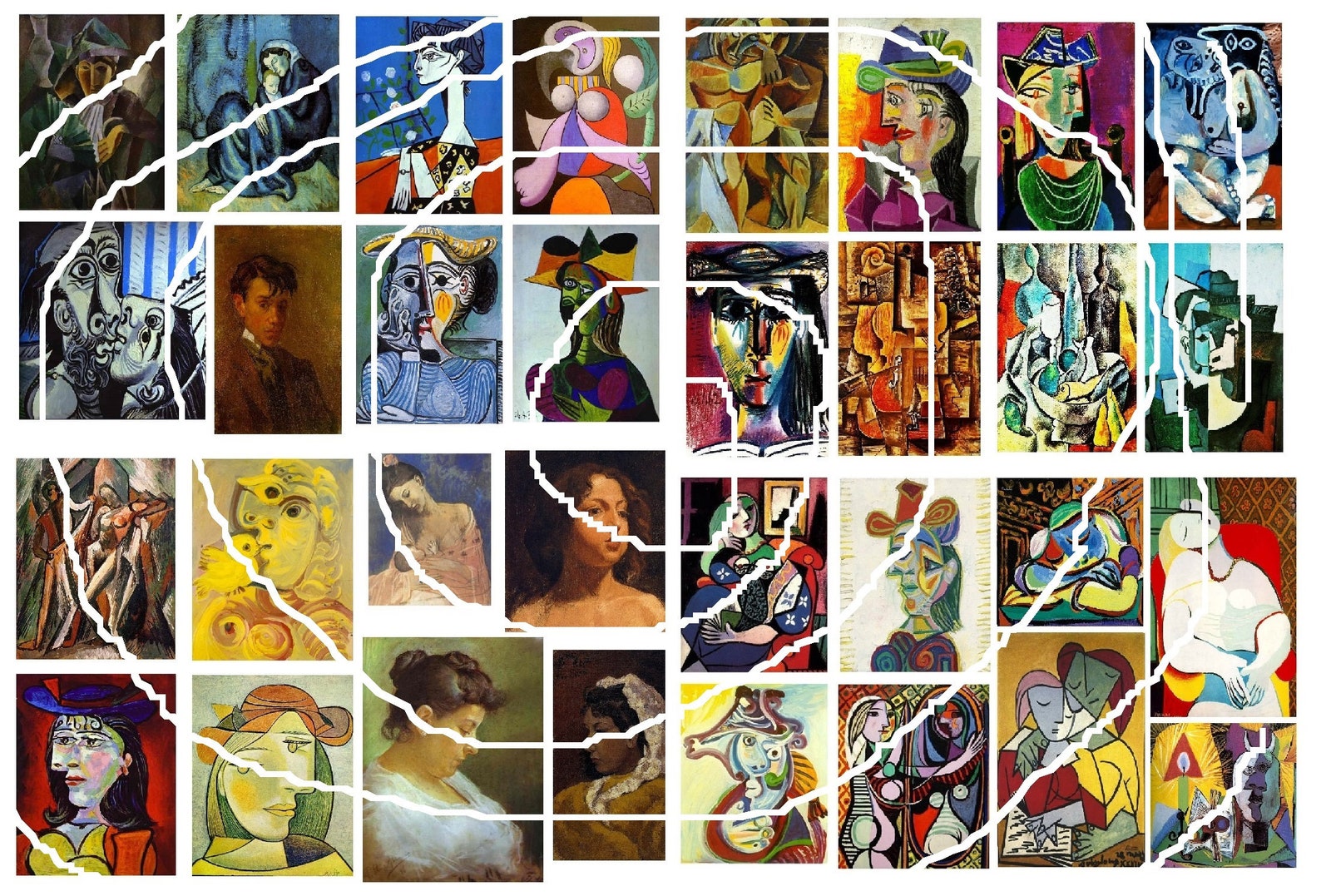 Picasso Art Collage Kit 12 Full Pages Scrapbook Paper | Etsy