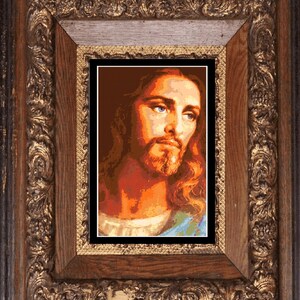 Jesus Christ PATTERN for Cross Stitch-rug Hooking-plastic Canvas ...