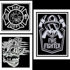 3 EASY Firefighter Patterns-cross Stitch-rug Hook-plastic Canvas ...