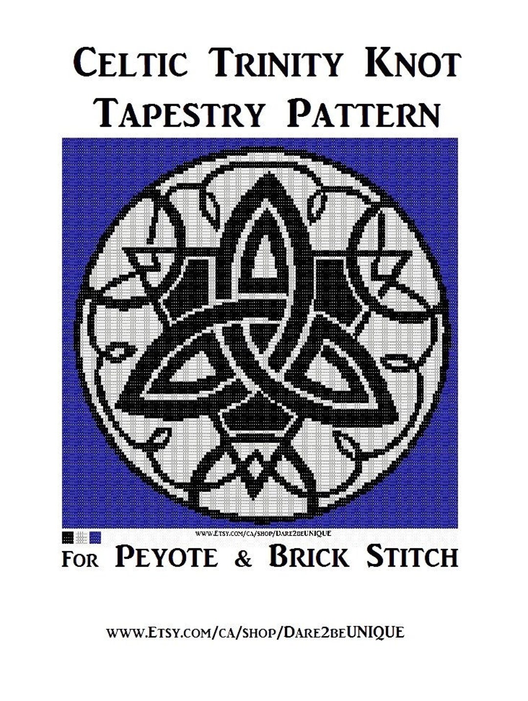 Celtic Knot BEADWORK Patterns-perler + Bead Loom + Peyote + Brick ...
