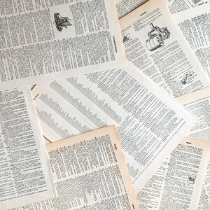 25 PAGES Vintage Dictionary Paper Bundle Vintage Book Page - Etsy