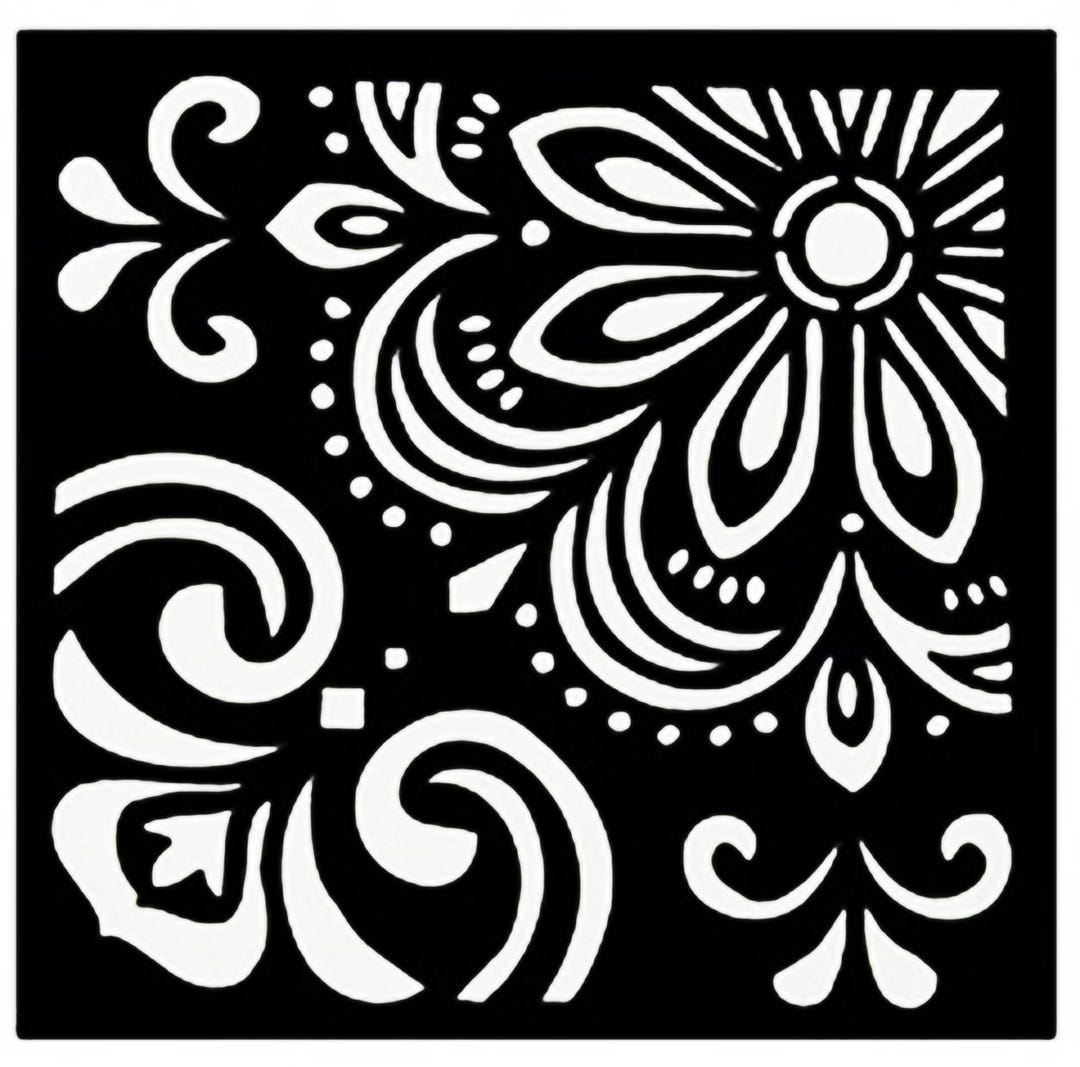 6 Mandala Tile Stencils-diy Painting-drawing-embroidery-scrapbooking ...