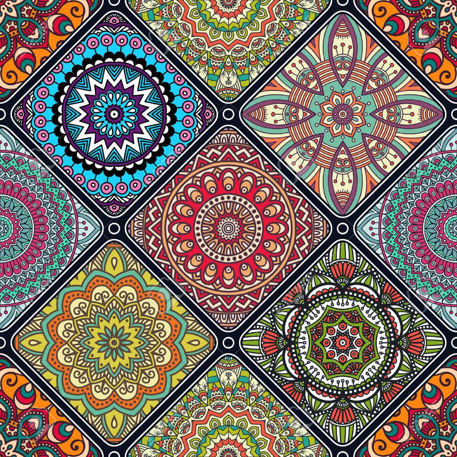 Rainbow Mandala Sampler Cross Stitch PATTERN Rug Hooking | Etsy