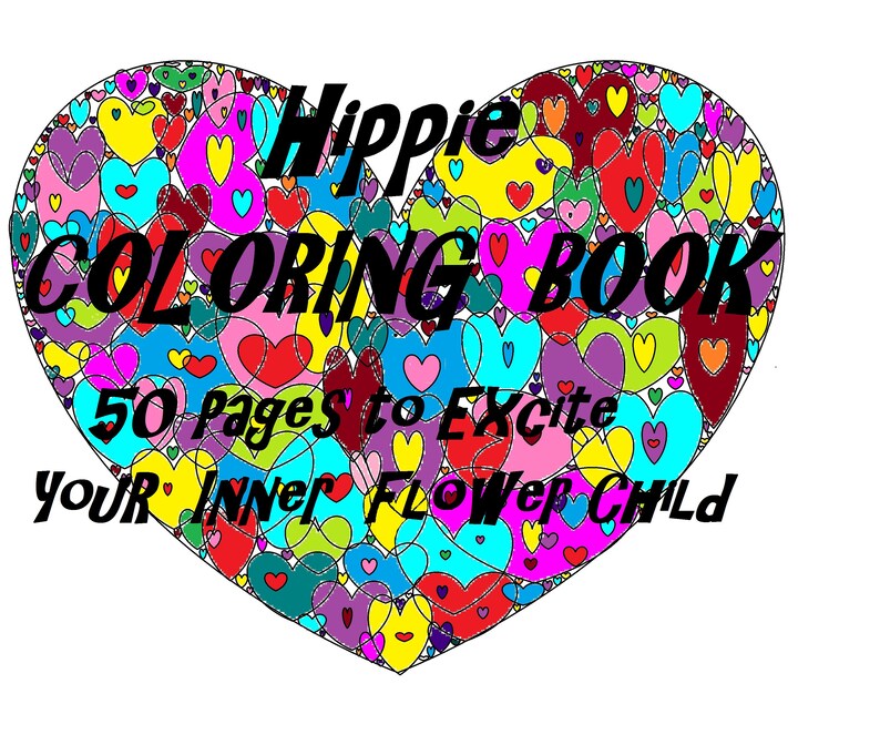 Hippie Zen Doodle Coloring BOOK 50 Coloring Pages Adult - Etsy