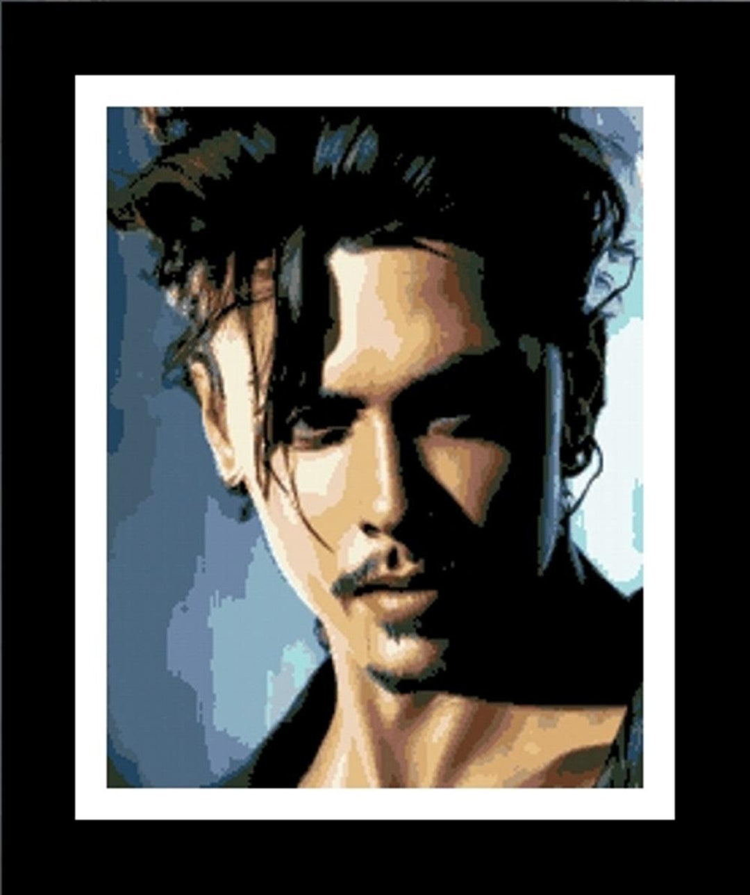 4 Johnny DEPP Cross Stitch Patterns-plastic Canvas-needlepoint Tapestry ...