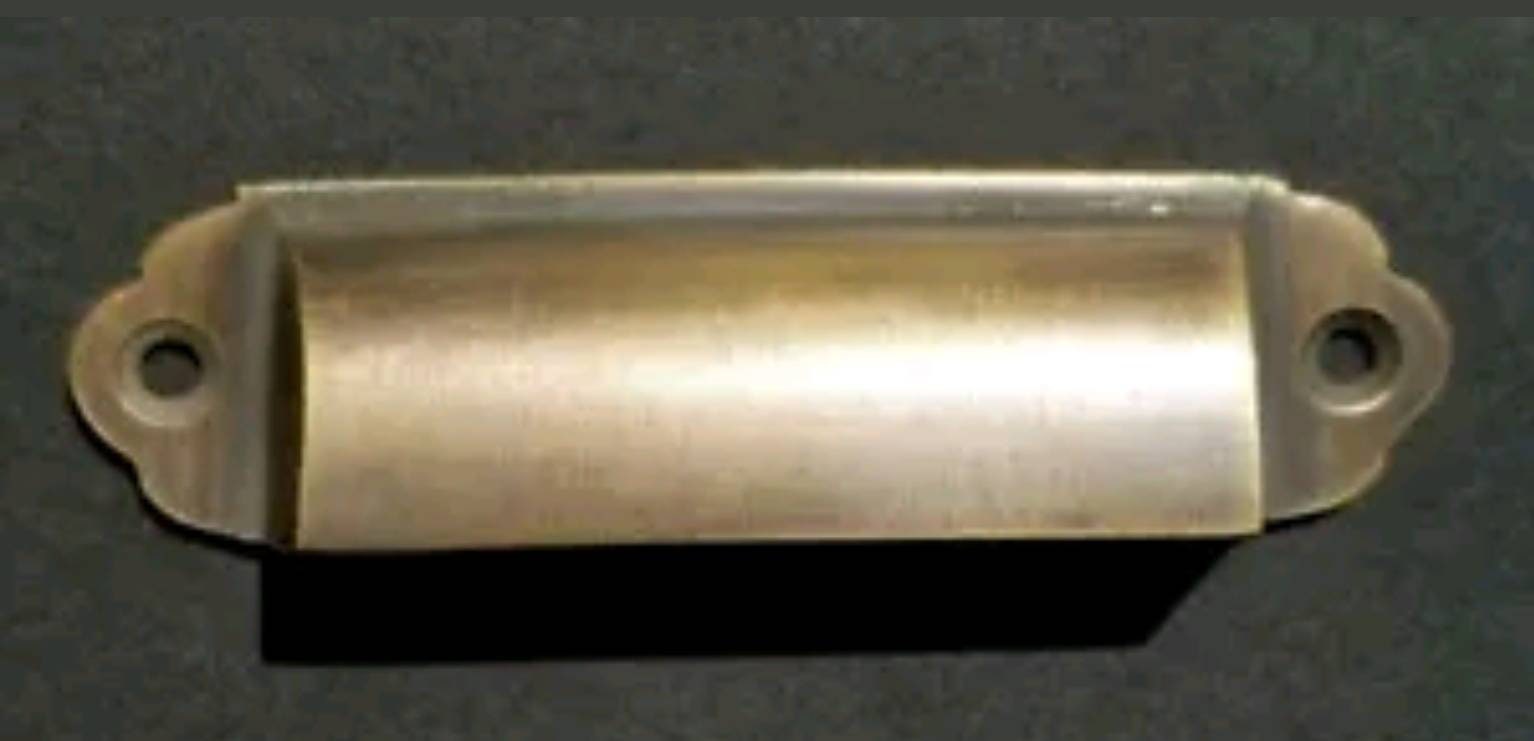 4 Antique Vintage style Brass File Cabinet Bin Pull Handles | Etsy