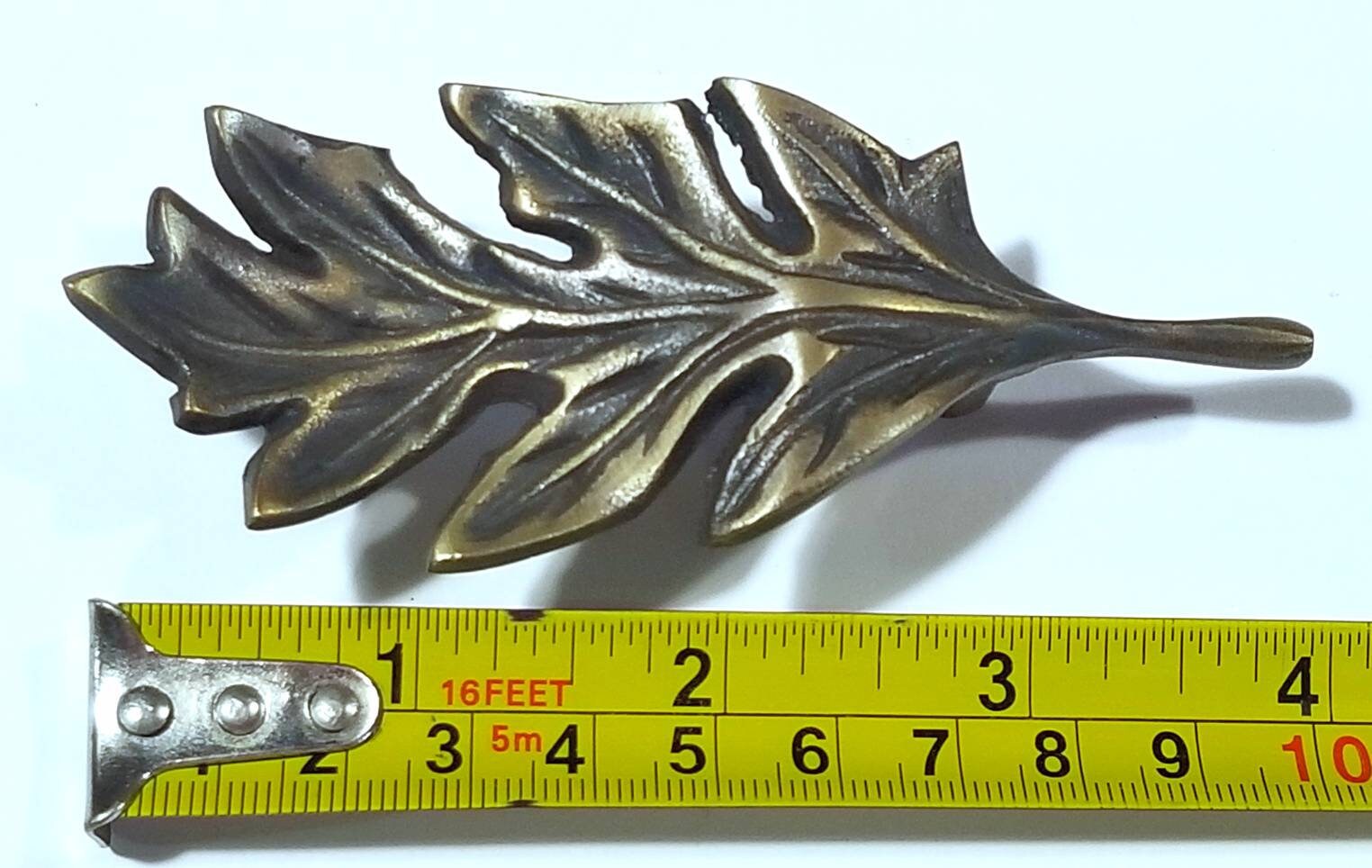 2 x Unique Antique Style solid brass Oak Leaf handles | Etsy