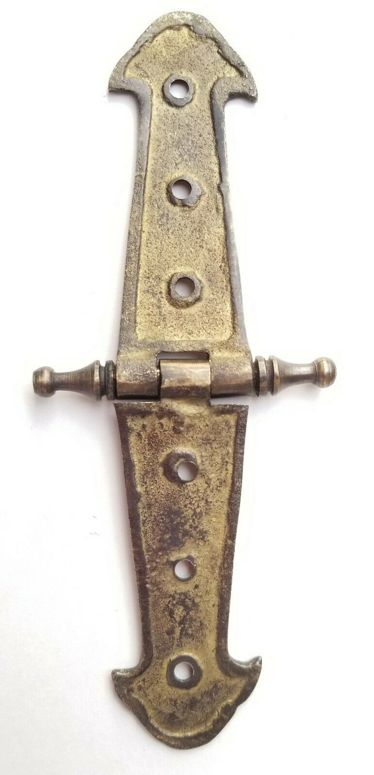 Pair Brass Rustic Hinges Antique Vintage Style Door Trunk Box Chest Lid ...