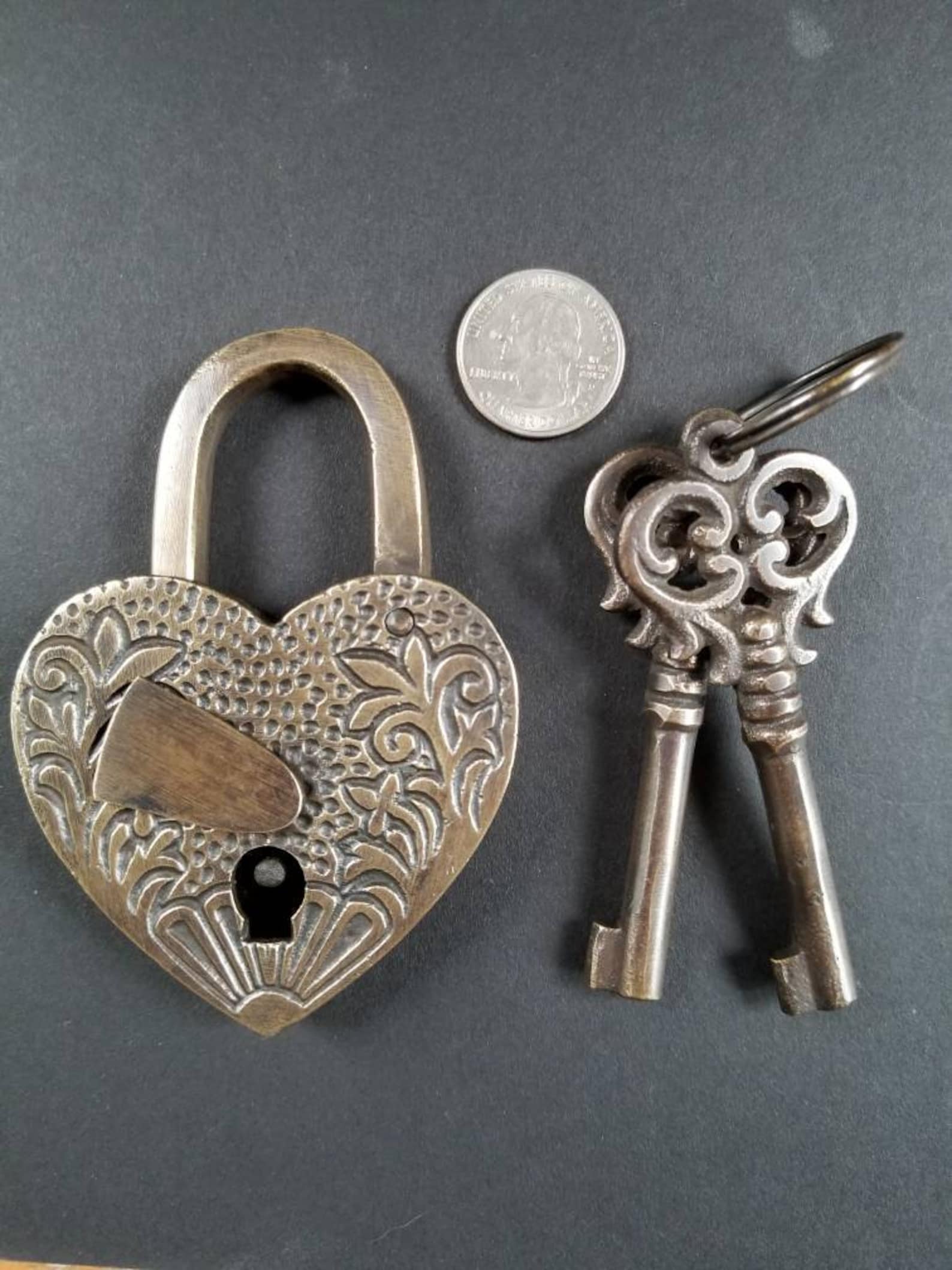 Heart Shaped Love Lock Commitment Lock Paris Bridge Lock | Etsy