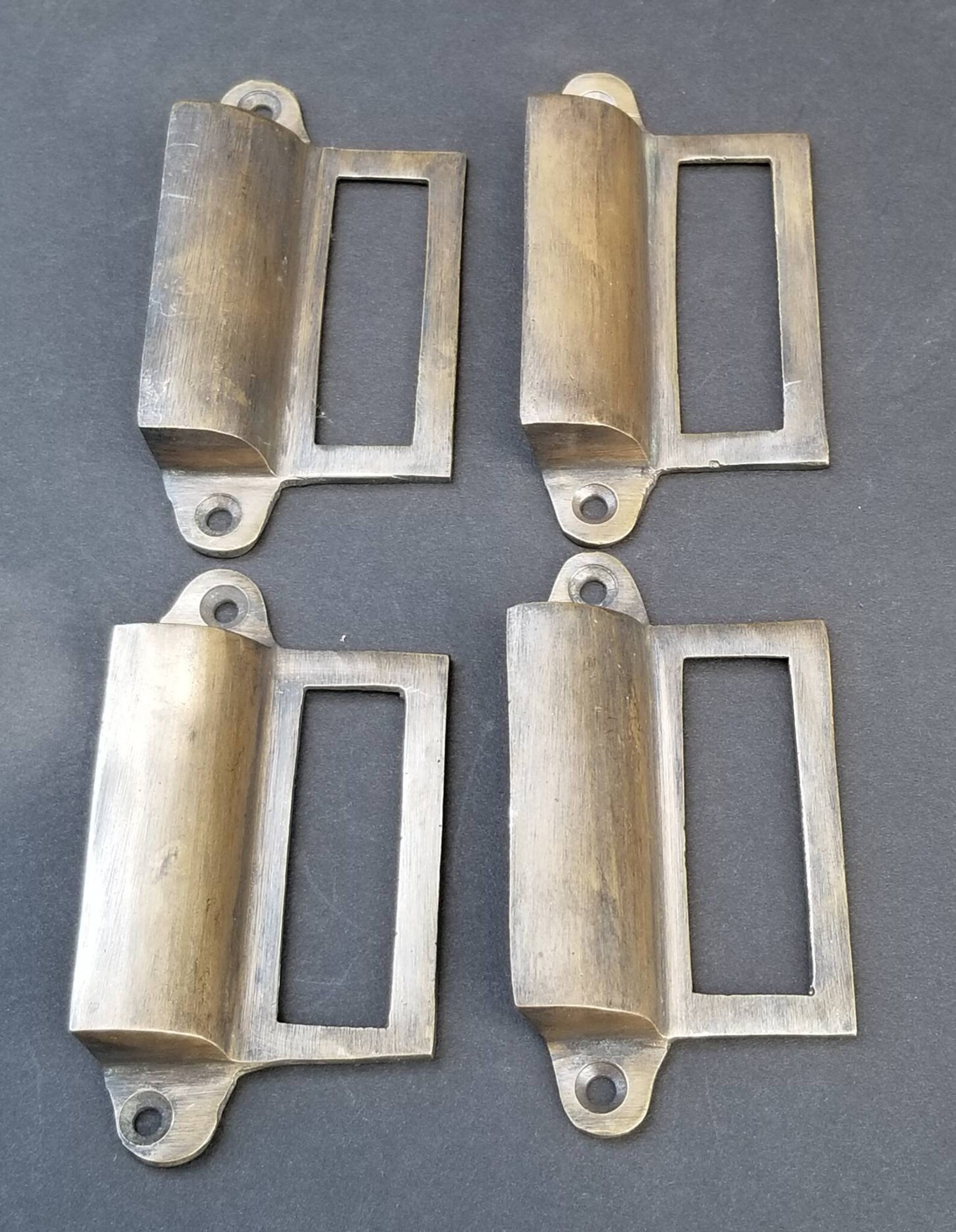 4 X Antique Vintage Card File Cabinet Handle File Label - Etsy