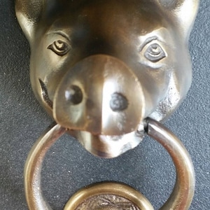 Unique Solid Brass Pig Head Door Knocker 6" #D4 - Etsy