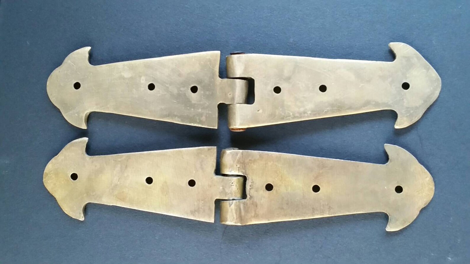 2 X Antique Style Solid Brass Ornate Rustic Rat Tail Hinges - Etsy