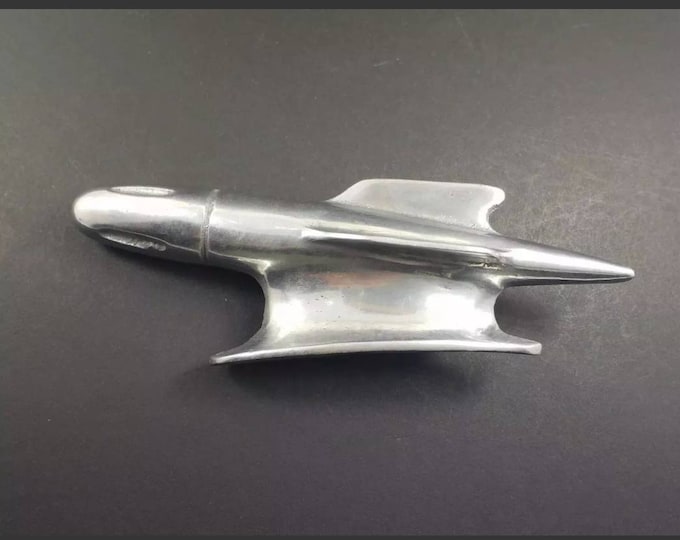 Unique Vintage Style Rocket Front Cover Aluminum Hood Ornament Badge ...