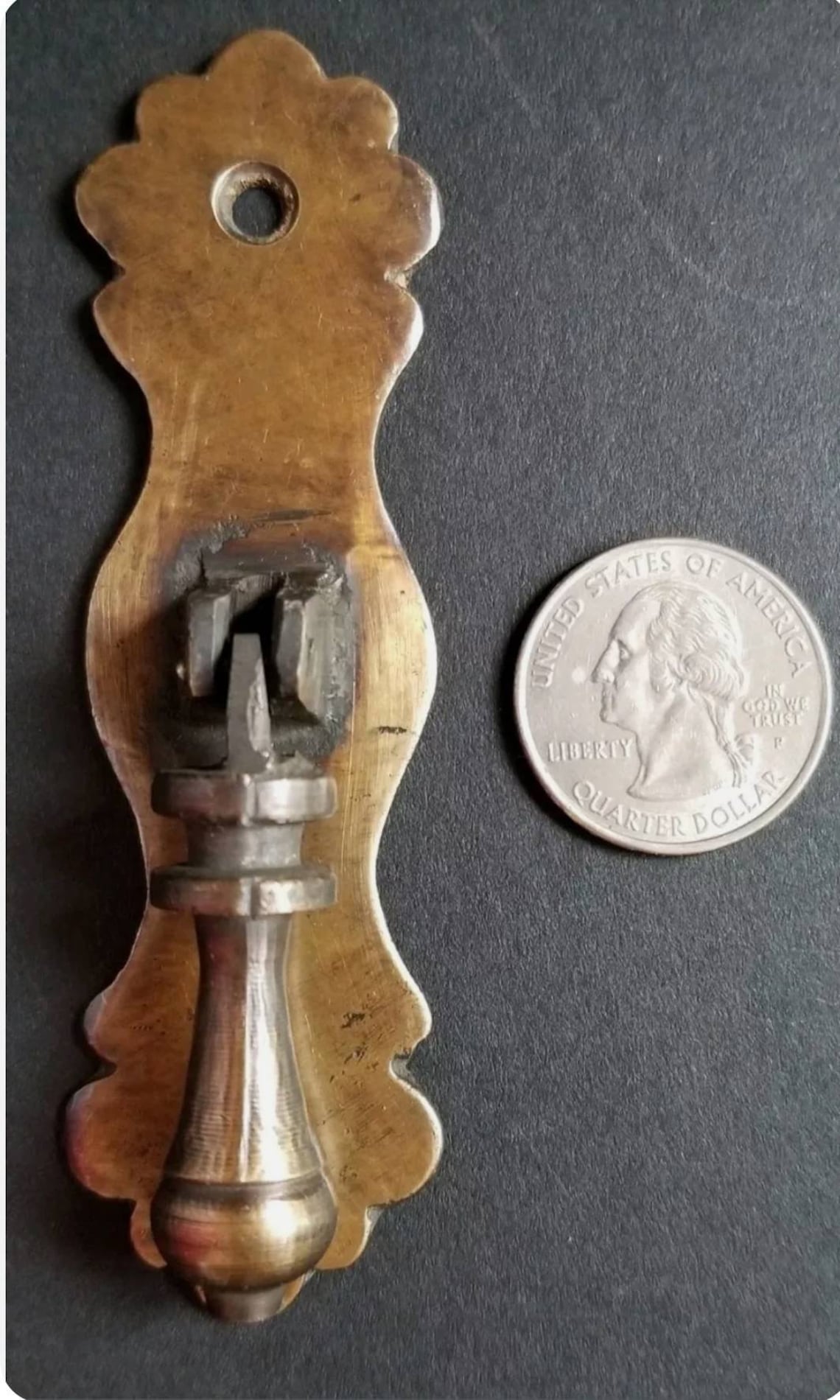 2 X Ornate Teardrop Pendant Brass Handles Drawer Pulls - Etsy