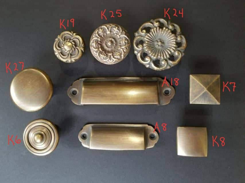 4 X Stickley Mission Style Solid Brass Drawer Knobs Handles - Etsy