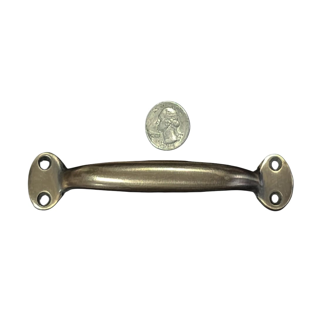 Solid Brass Antique Style Lg. Strong File Cabinet Handle, Trunk Handle ...