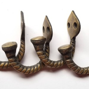 Antique Vintage Style Single Twisted Rope Brass Coat Hat Towel Holder ...