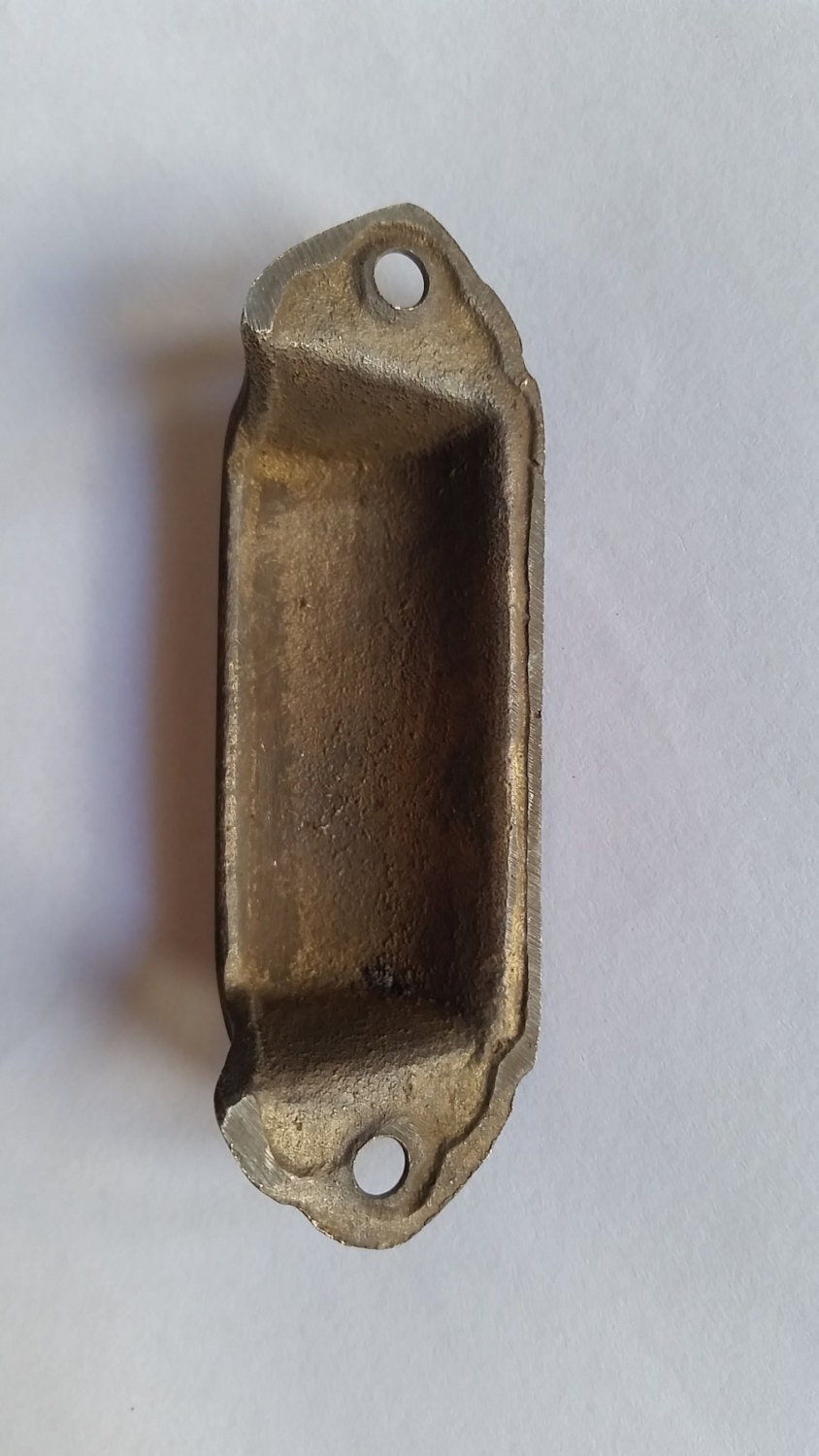 6 X Antique Vintage Style Brass File Cabinet Bin Pull - Etsy