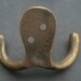 Solid Brass Double Hook, Bathroom Hook, Clothes Coat Peg. Coat Hook Wall, Vintage Old Style Hook ...