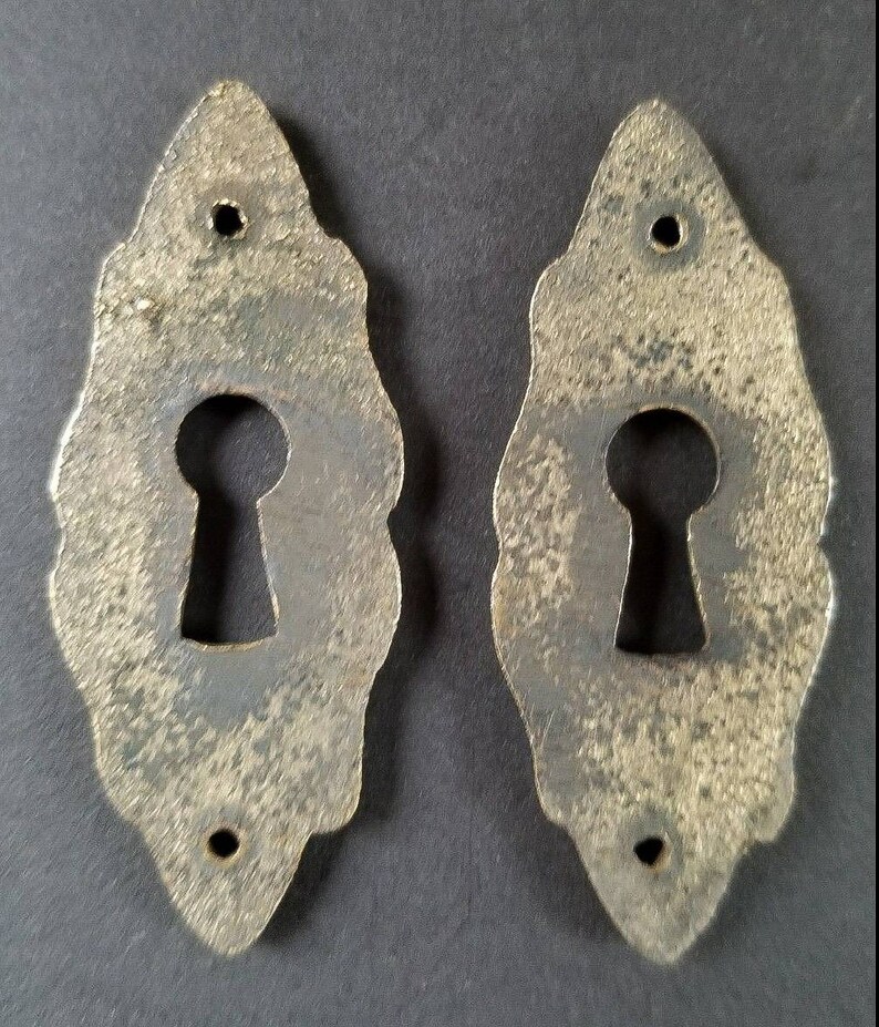 6 Ornate Vertical Small Solid Brass Eschutcheon Keyhole Covers - Etsy