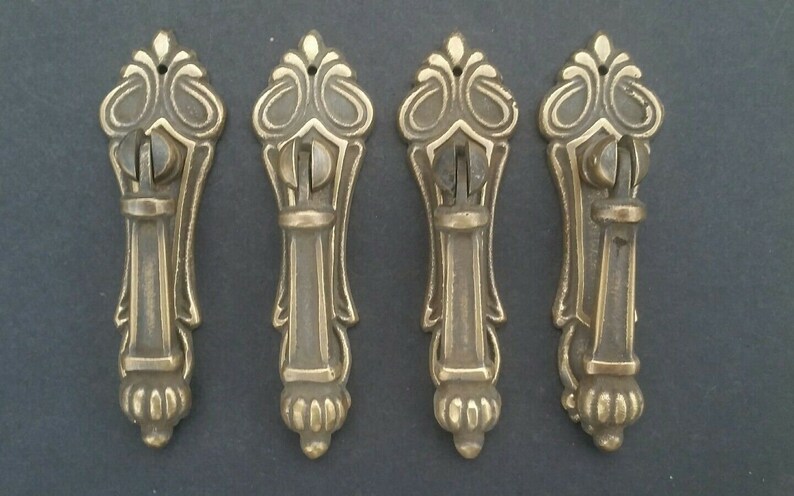 Antique Vintage Style Brass Ornate Pull Handle 3 1/4 - Etsy