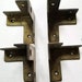 4 X Rare Square Antique Style Industrial Solid Brass Box Chest Corner ...
