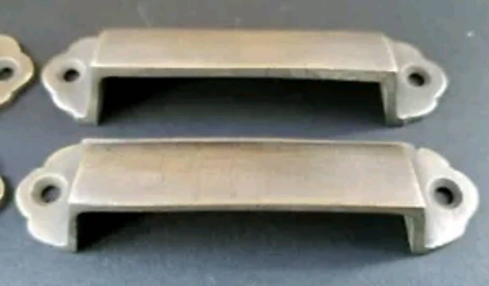 4 Antique Vintage style Brass File Cabinet Bin Pull Handles | Etsy