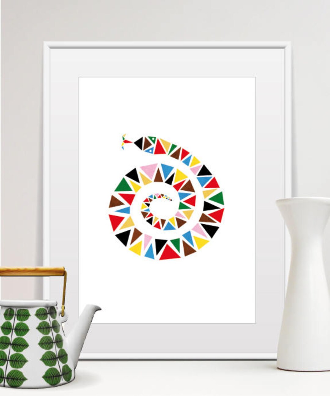 Mid Century Modern Art Snake Print Snake Poster Wall Art - Etsy