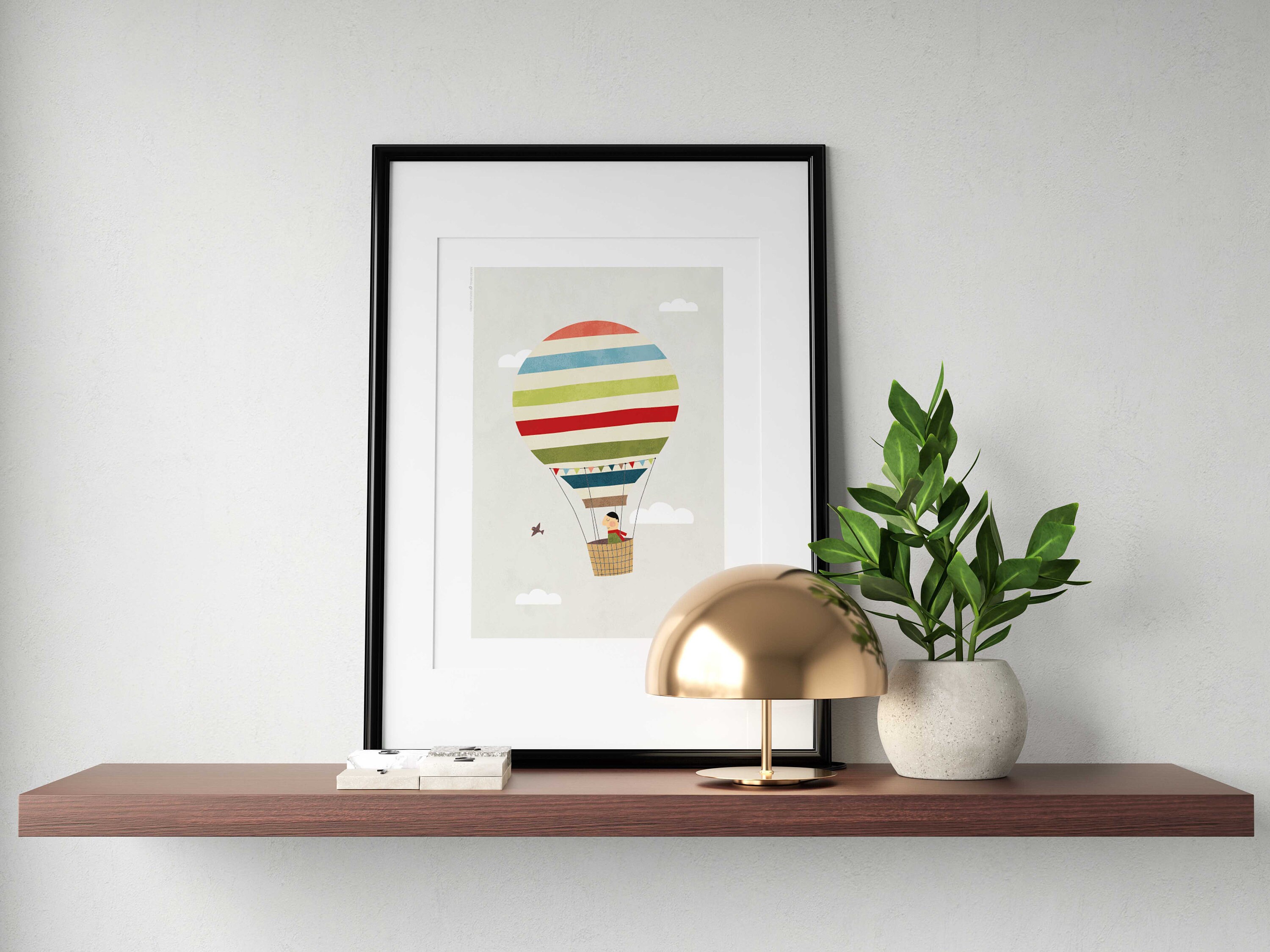Hot Air Balloon Print Hot Air Balloon Art Hot Air Balloon | Etsy