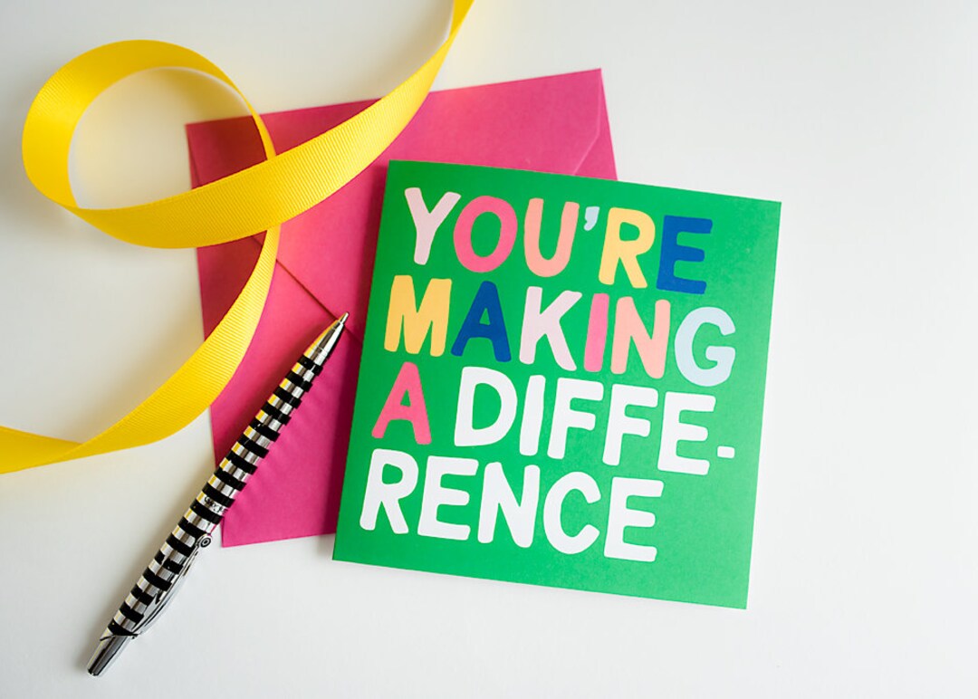Making a Difference Greeting Card: Essential Worker Thank You - Etsy