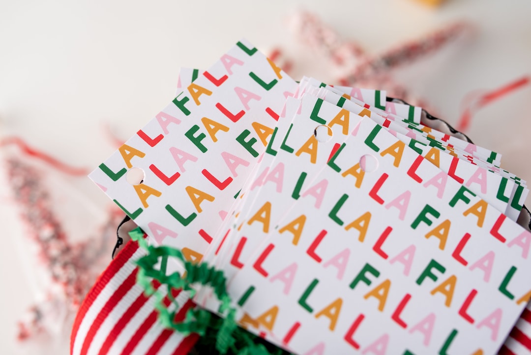 Falalala, Gift Wrap, Christmas Gift Tags, Holiday Packaging, Winter ...