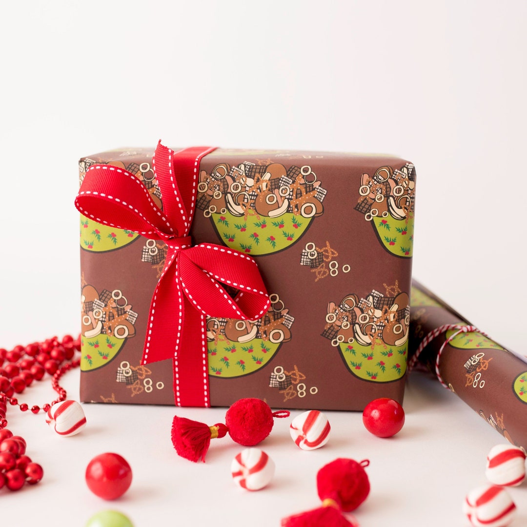 Chex Mix Gift Wrap: Holiday Foodie Wrapping Paper - Etsy
