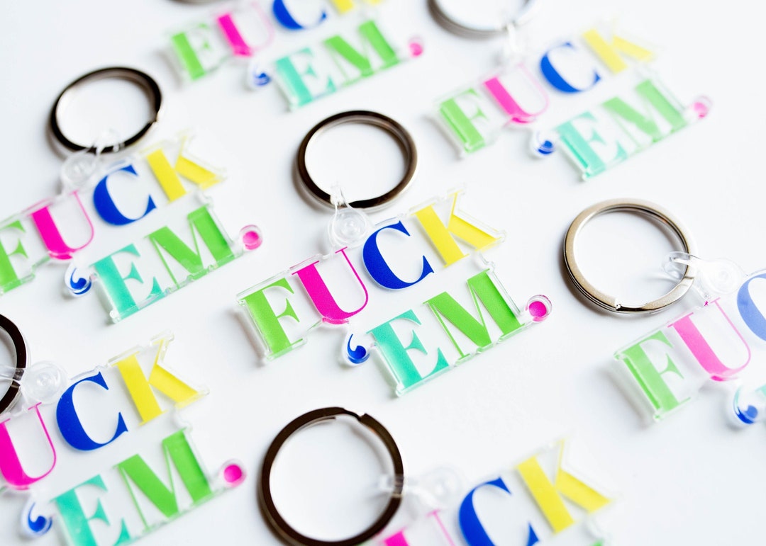 Porte-clés acrylique Sweary : porte-clés bombe F, cadeau d ...